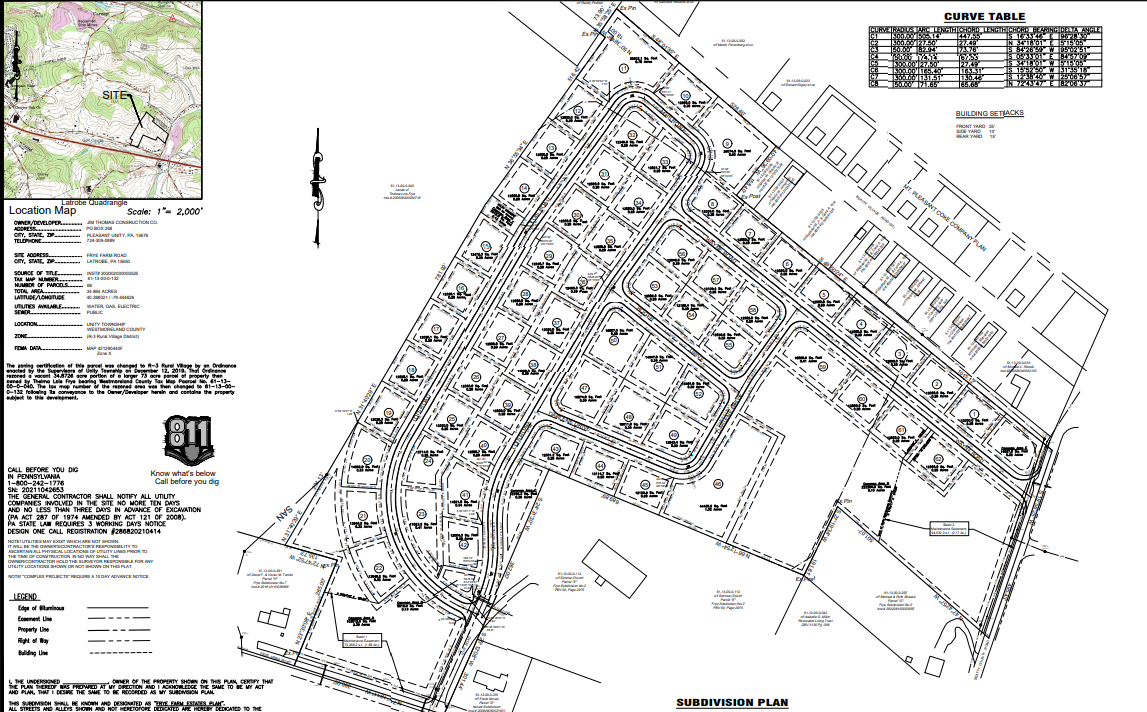 Frye Farm Estates Subdivision Plan | Scalise Real Estate, Latrobe ...
